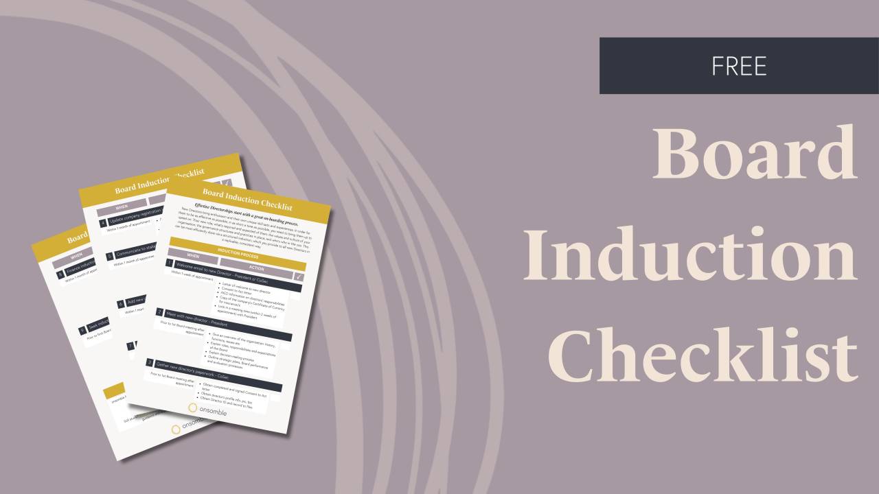 Board Induction Checklist