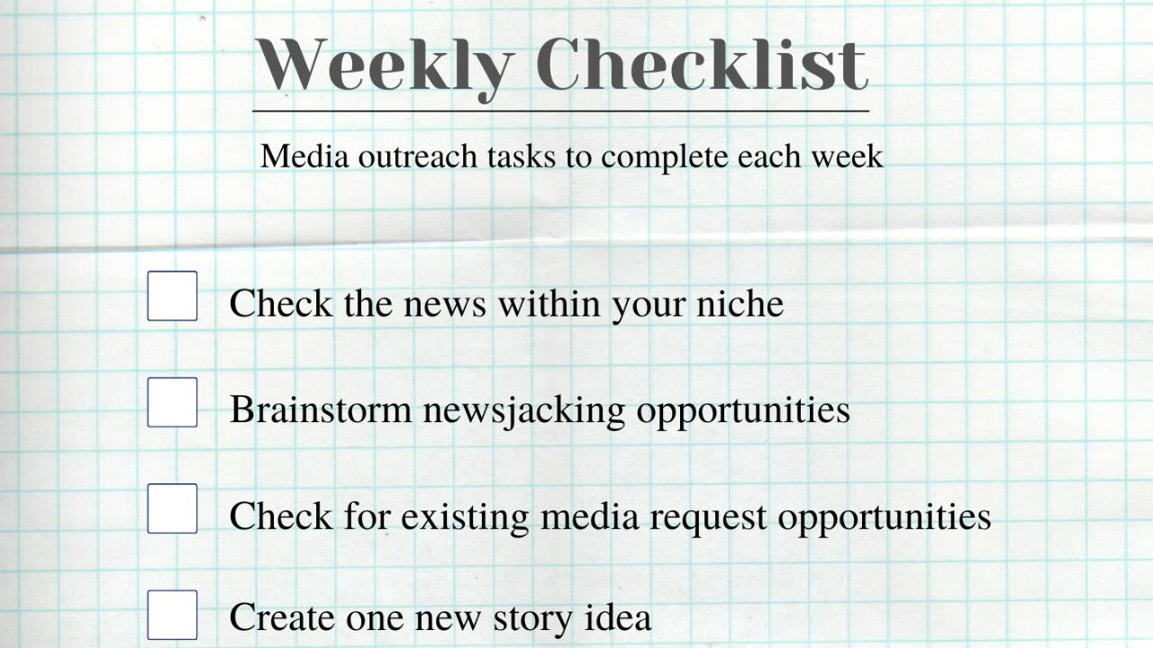 The Ultimate Media Checklist