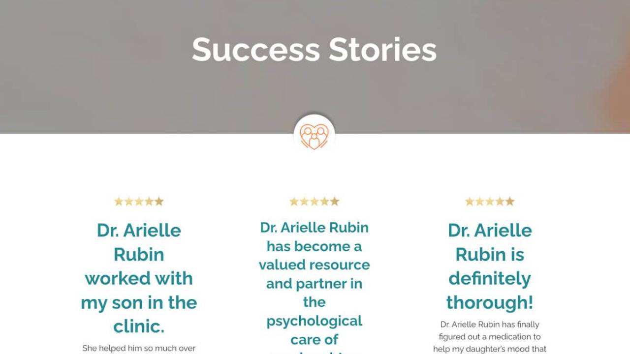 Dr. Arielle Rubin's Testimonials | Real Stories of Autism Roadmaps