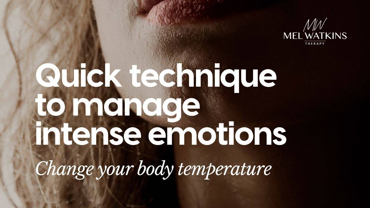 Quick technique to manage intense emotions