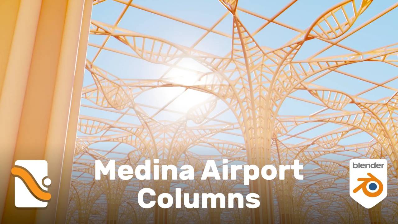 Medina Airport Columns Procedural Modelling Masterclass for Blender 4