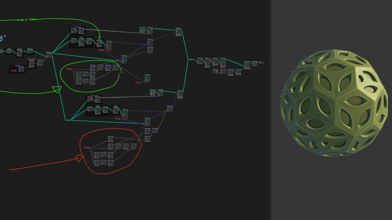 Creating a Diamesh Sphere with Geometry Nodes
