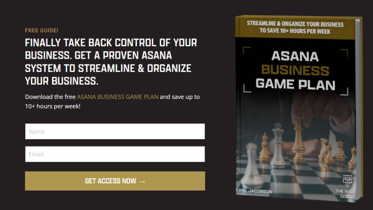 FREE Asana Business Game Plan | The Viable Coach