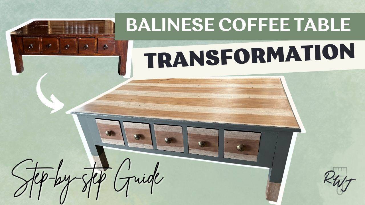 Balinese Style Coffee Table Makeover - Step By Step Instructions