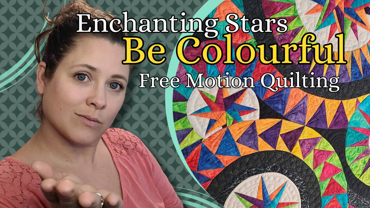 Enchanting Stars Be Colourful Custom Free Motion Quilting