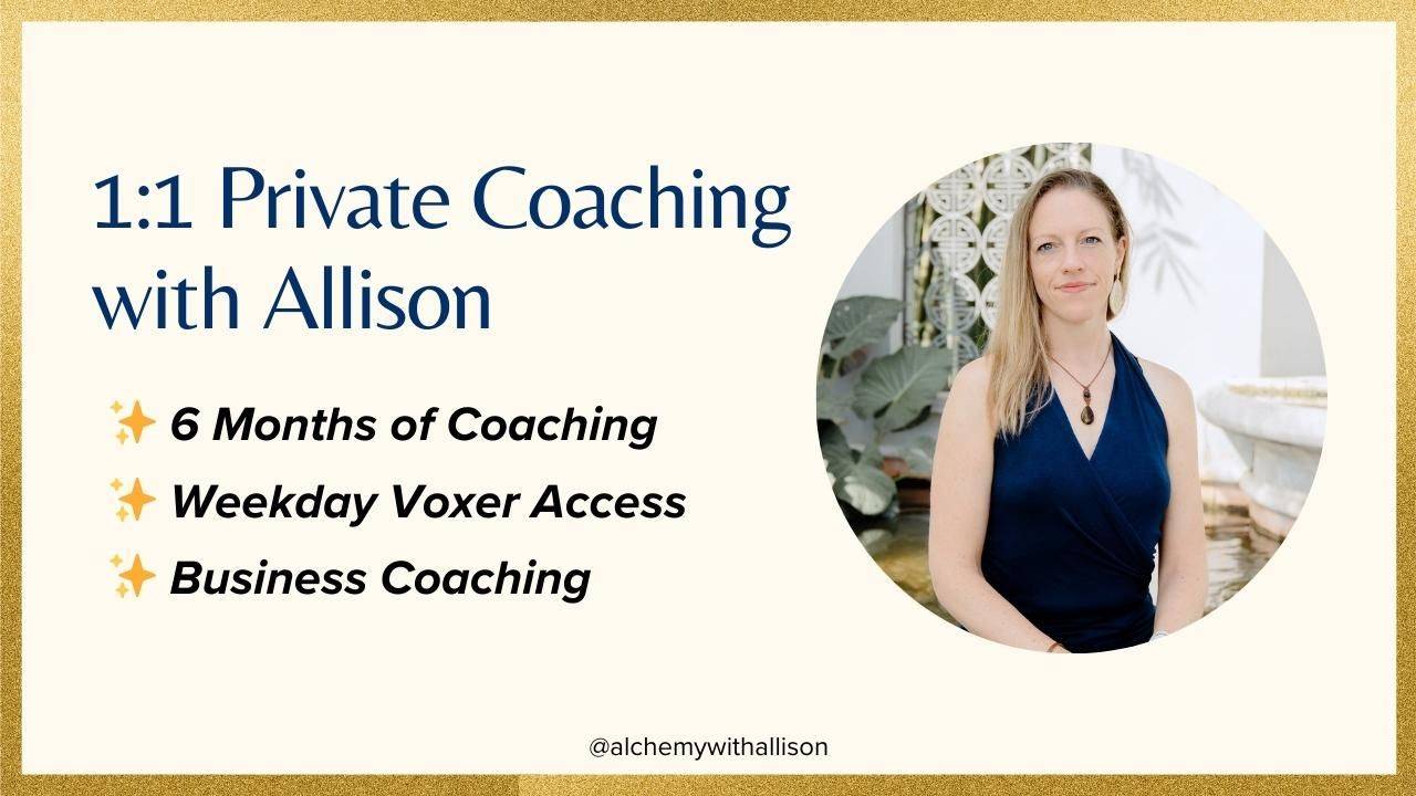 1:1 Private Coaching with Allison