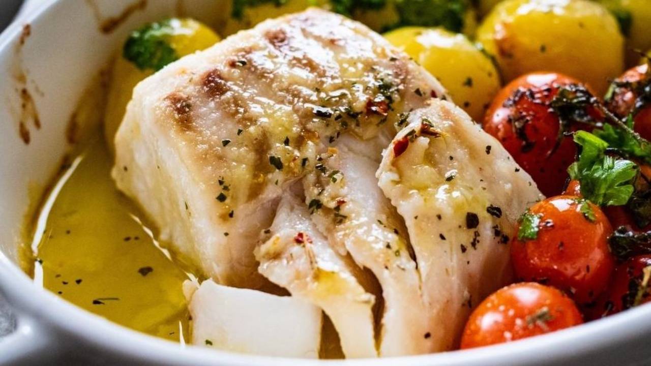 Roasted Barramundi with a Homemade Mediterranean Relish