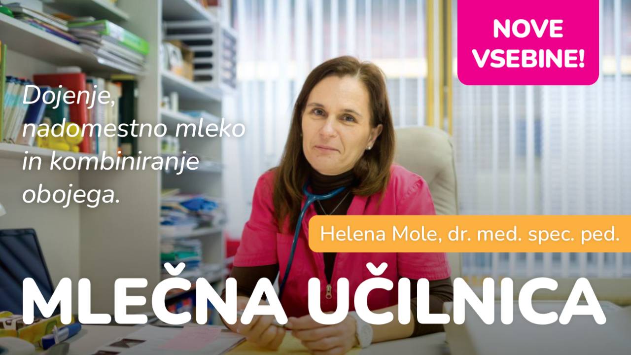 Mlečna učilnica - materino mleko in nadomestno mleko (NOVE VSEBINE)