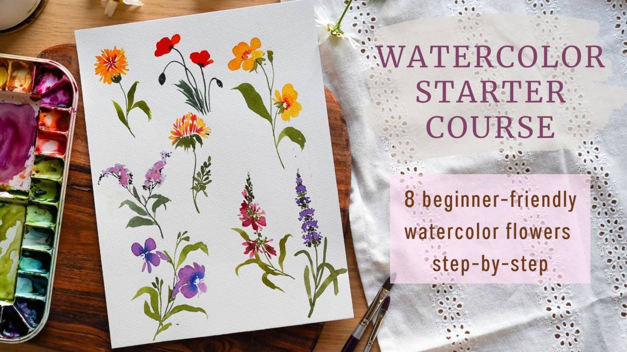 Watercolor Florals Starter Course
