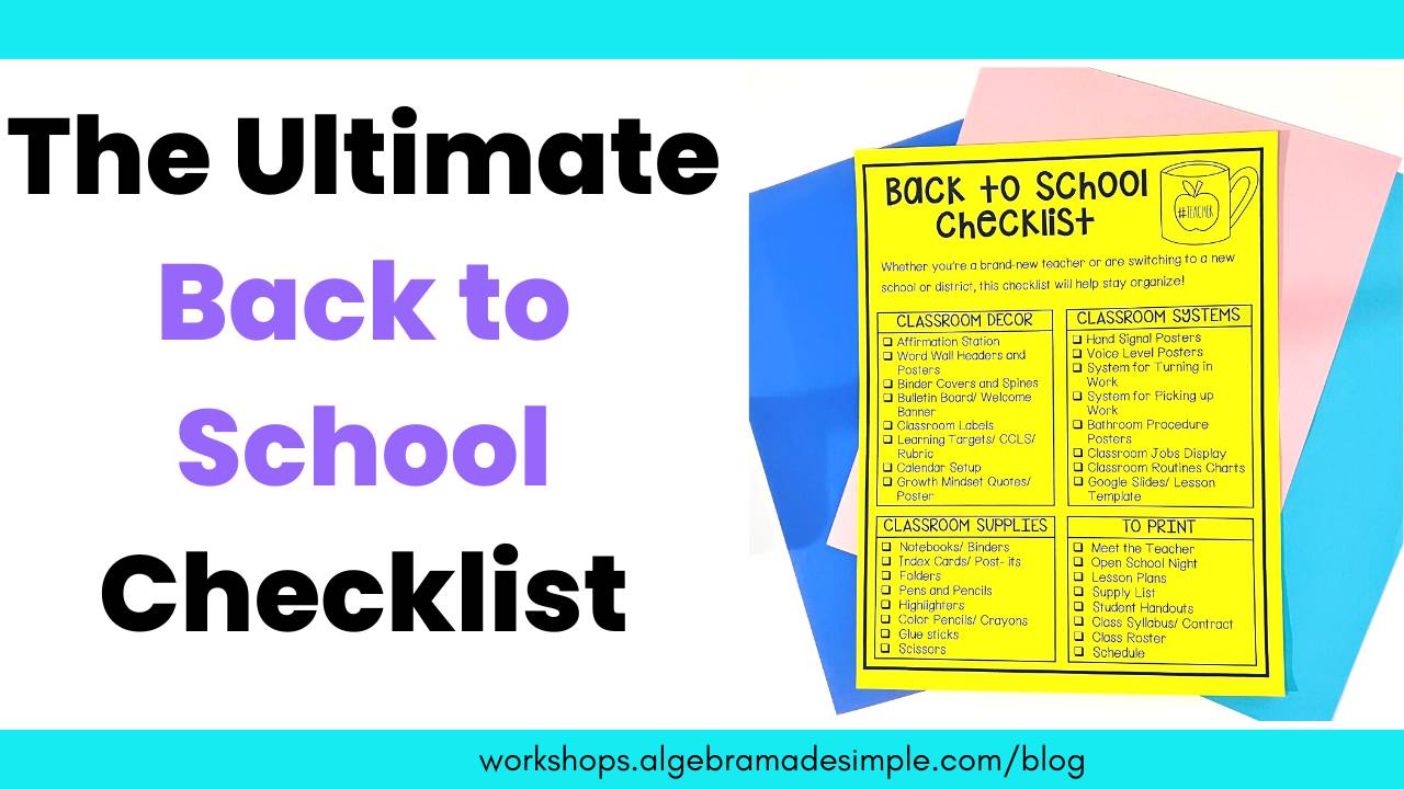 The Essential Back to School Checklist for Teachers