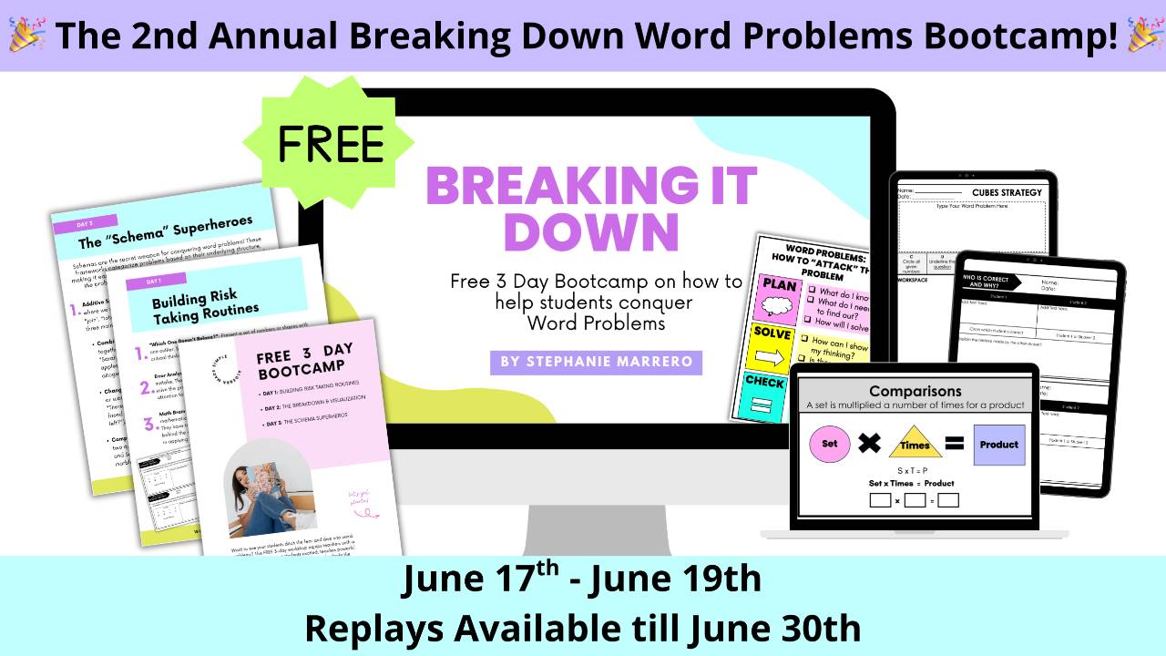 Breaking it Down: 3 Day Bootcamp for Math Teachers