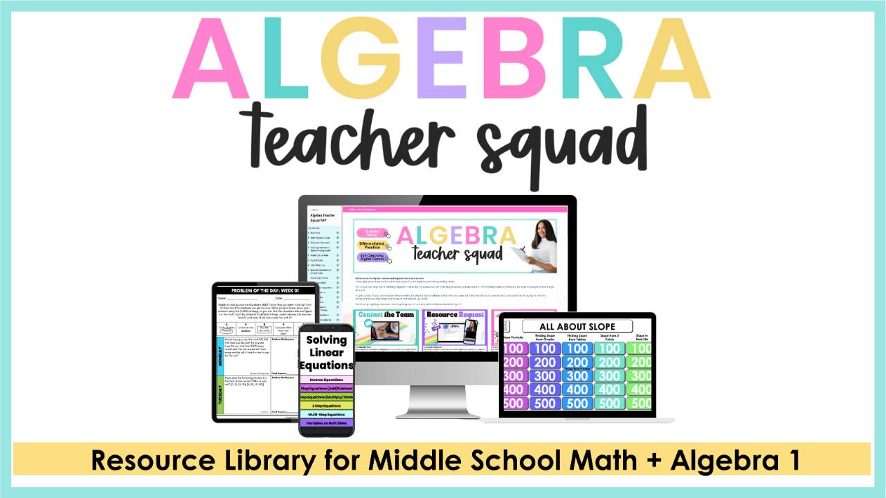 Algebra Made Simple | Middle School Math & Algebra 1 Resources