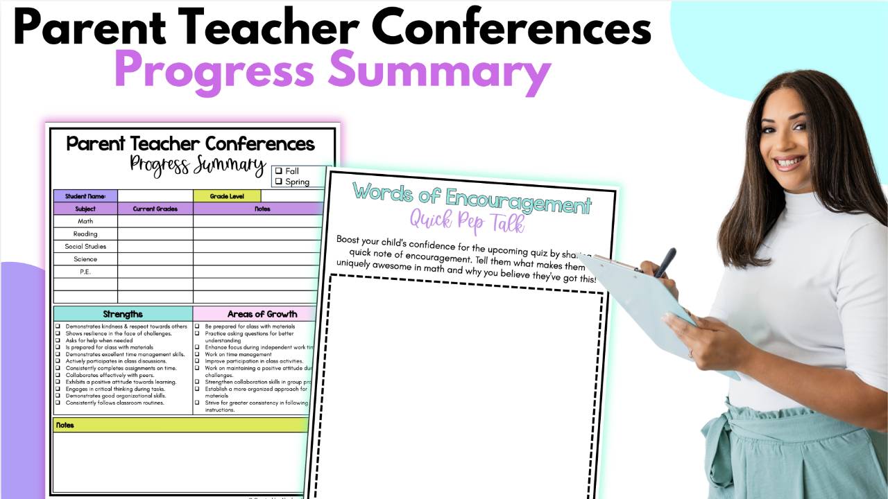 Parent Teacher Conference Progress Report Summary