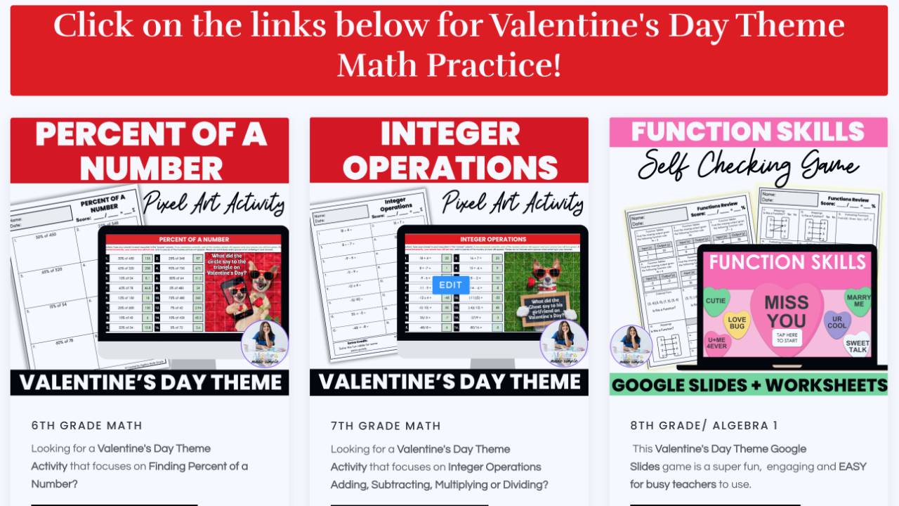 Valentine's Day Theme Math Activities