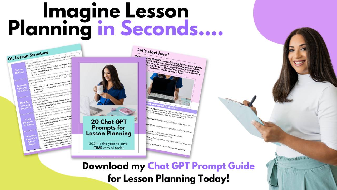 20 Chat GPT Teacher Prompts for Lesson Planning