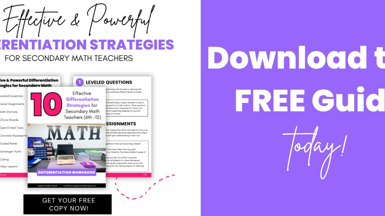 Differentiation Strategies for Secondary Math Teachers