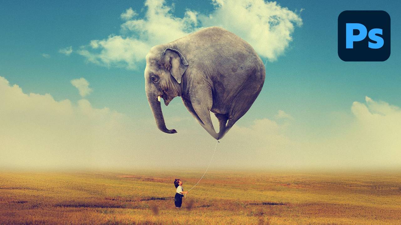 Turning an Elephant into a Balloon – Surreal Art in Photoshop