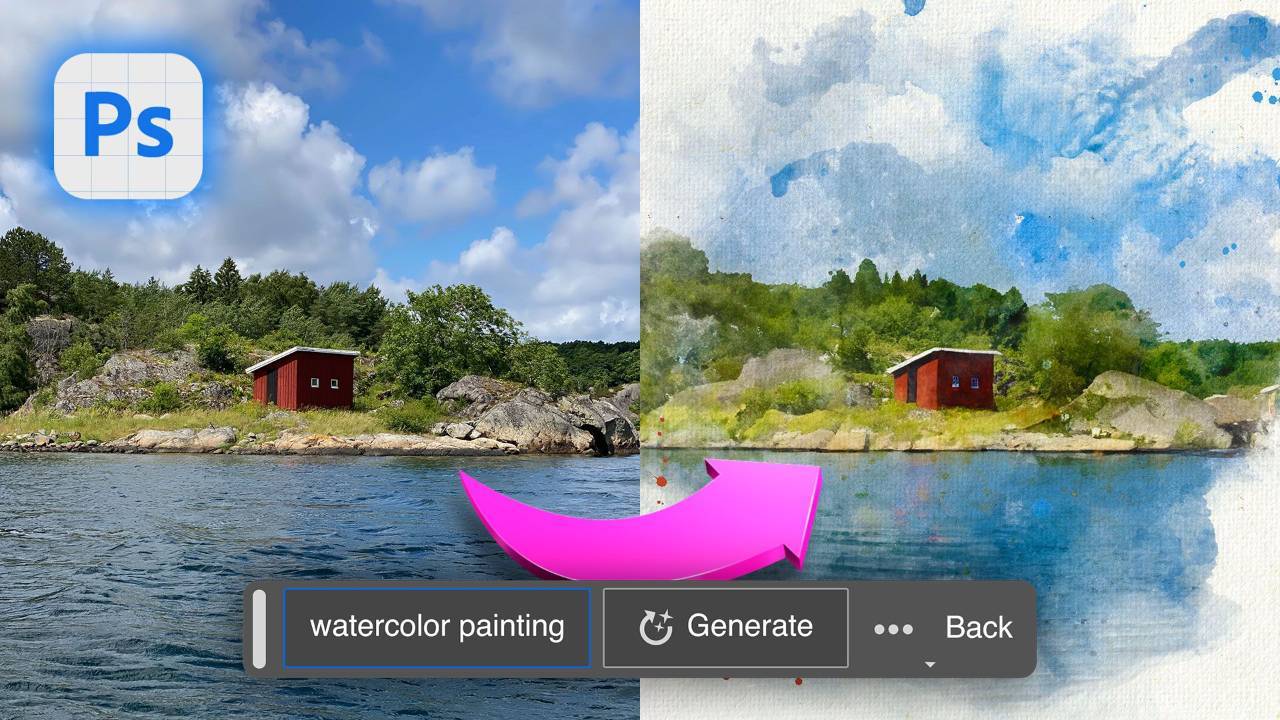 Controlling Generative Fill in PS Watercolor Tutorial