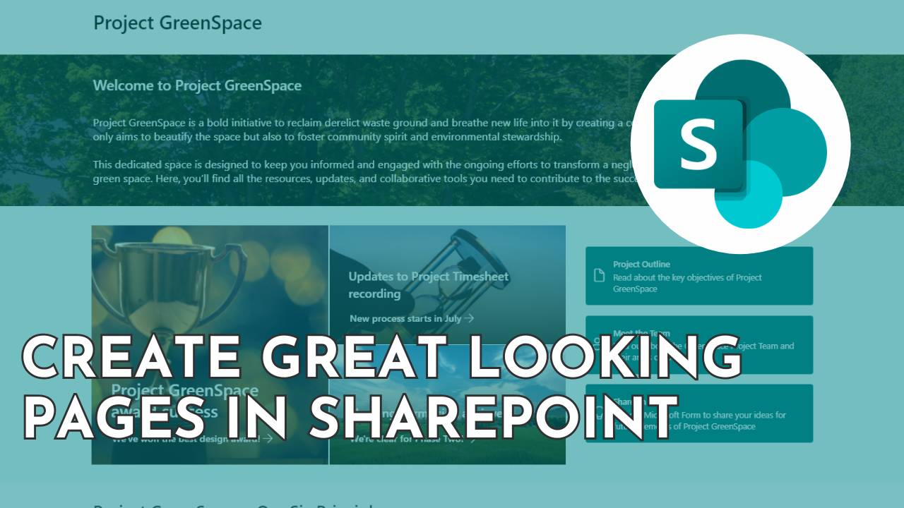 Create great looking intranet pages in SharePoint