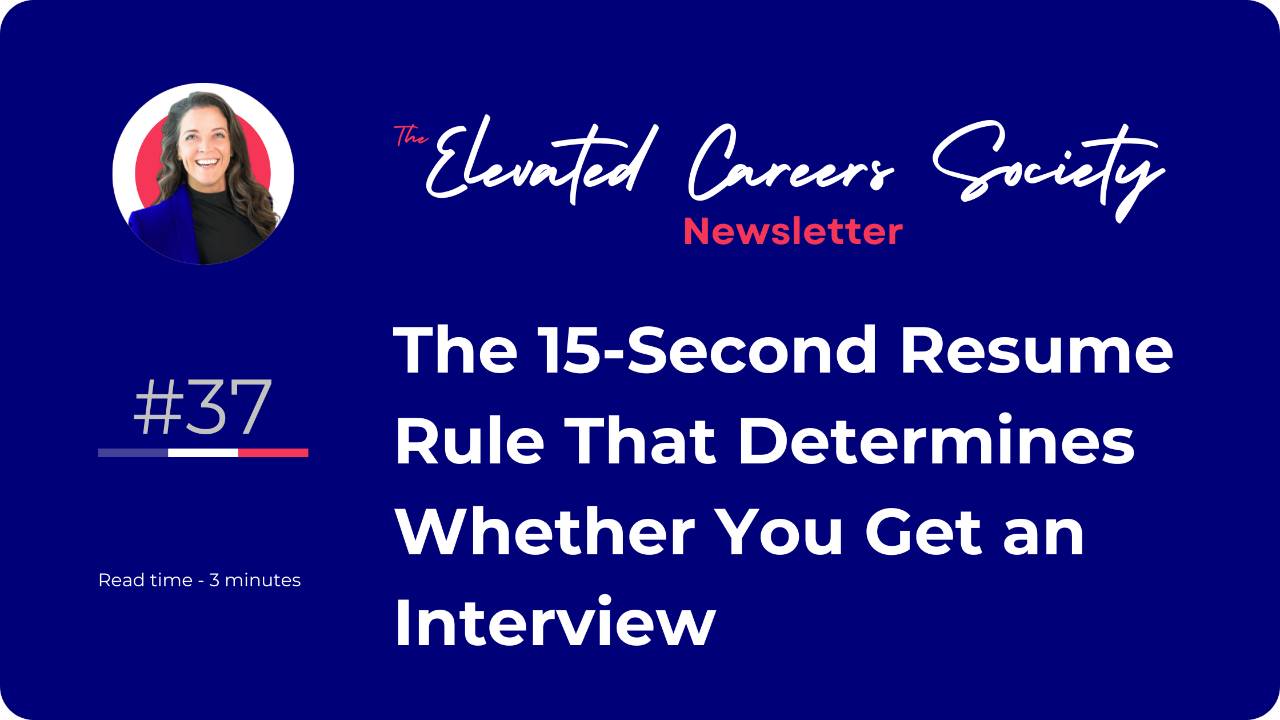 The 15-Second Resume Rule That Determines Whether You Get an Interview