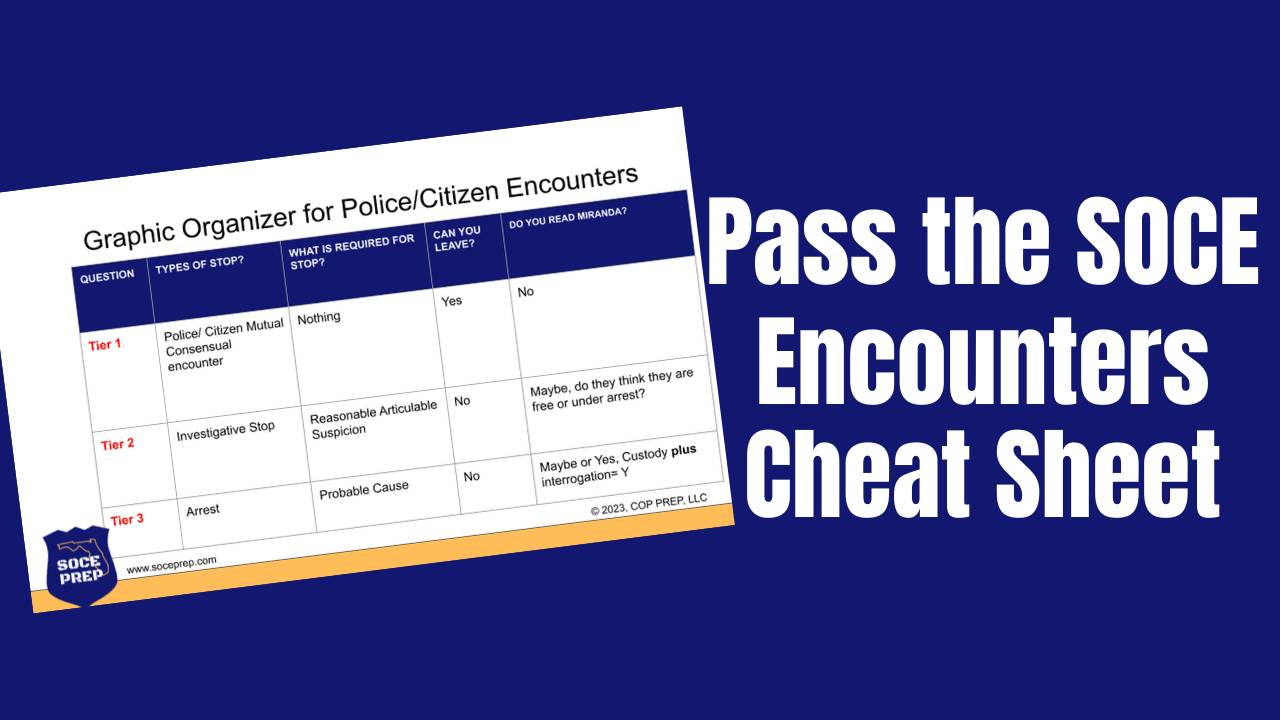SOCE Prep Police Encounters Cheat Sheet