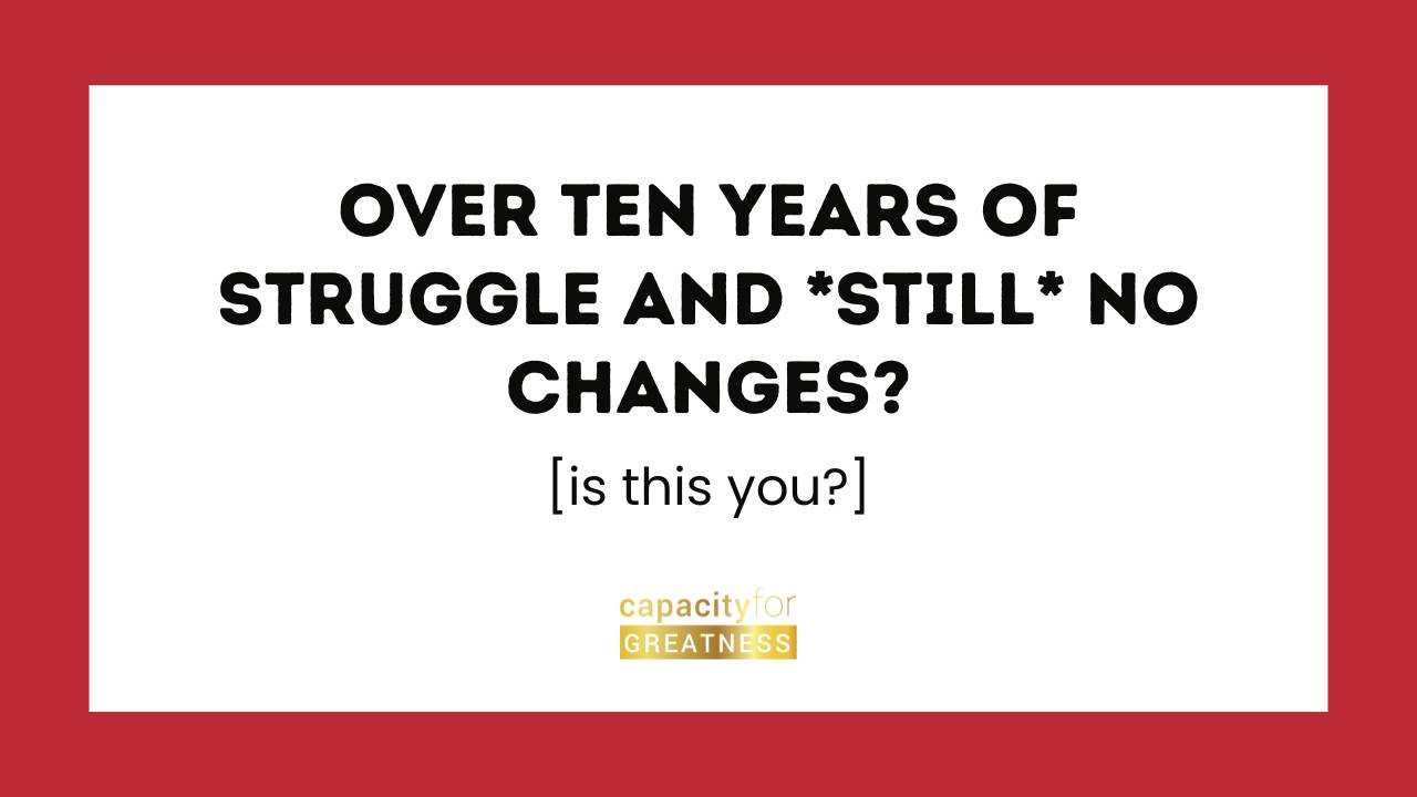 Over ten years of struggle and *still* no changes?