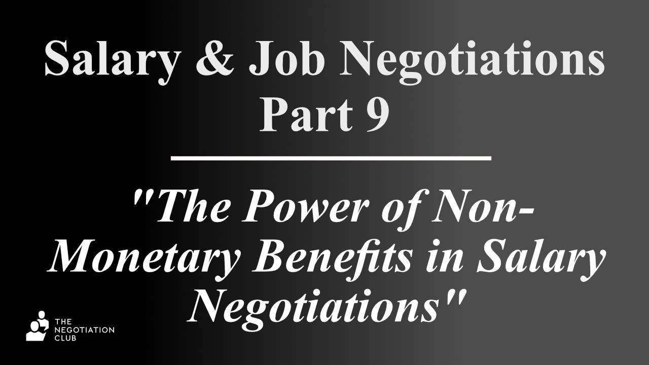 Maximising Compensation: The Power of Non-Monetary Benefits