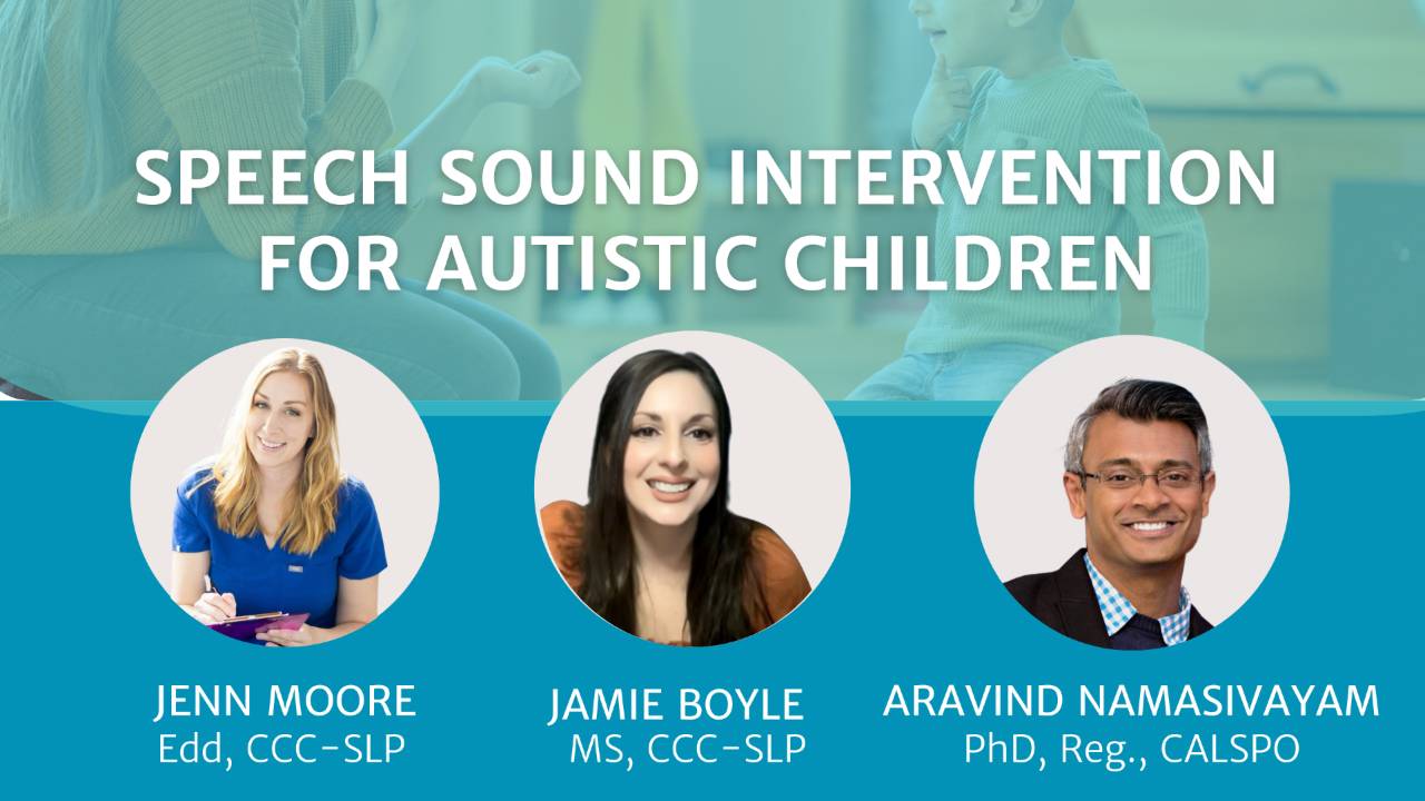 Speech Sound Intervention for Autistic Children