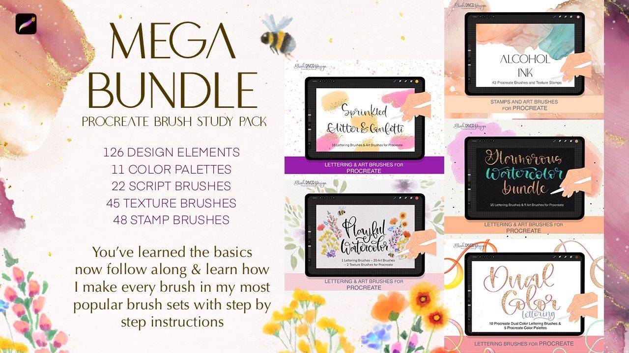 Mega Bundle Procreate Brush Study Pack