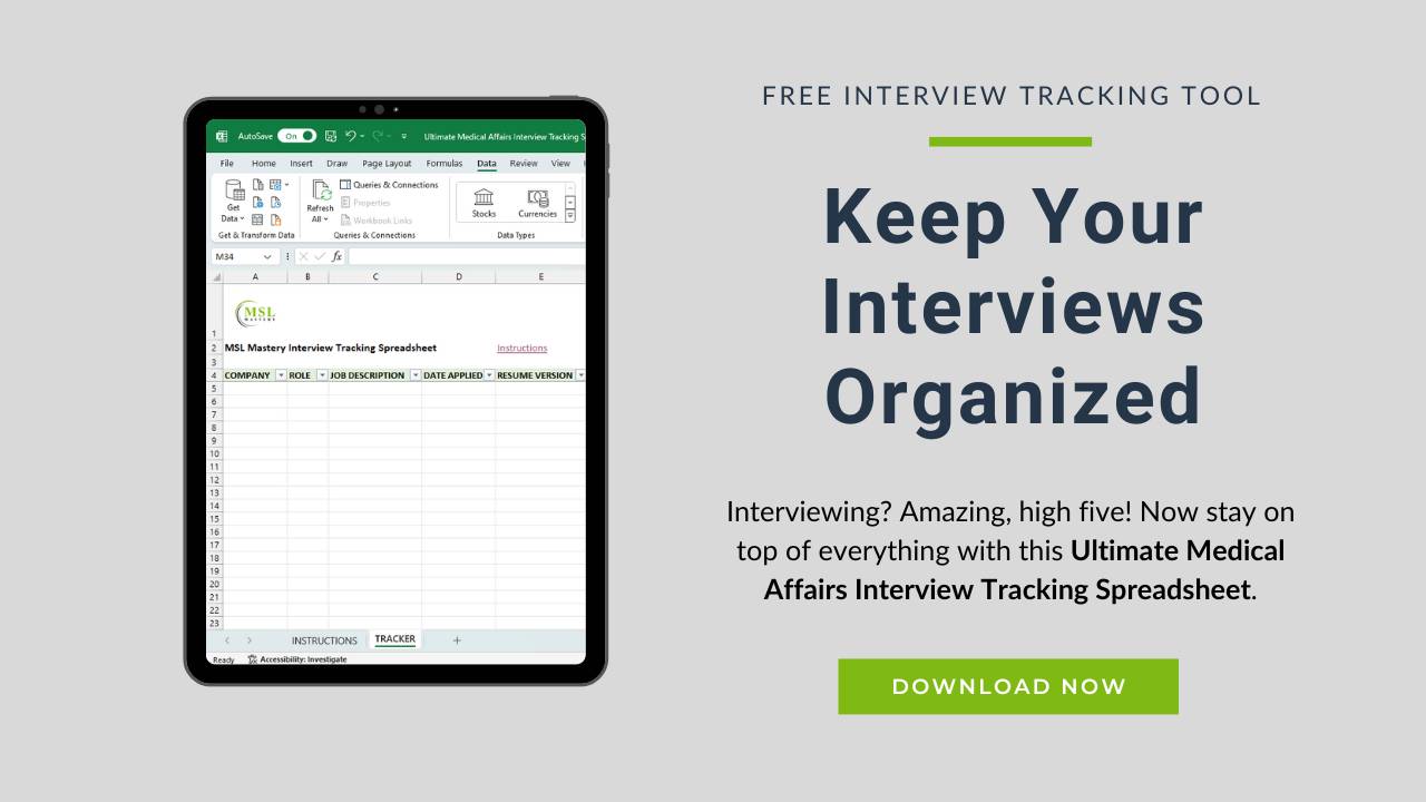 Ultimate Medical Affairs Interview Tracking Spreadsheet