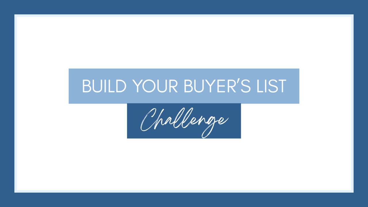 Build Your Buyers List Challenge Waitlist