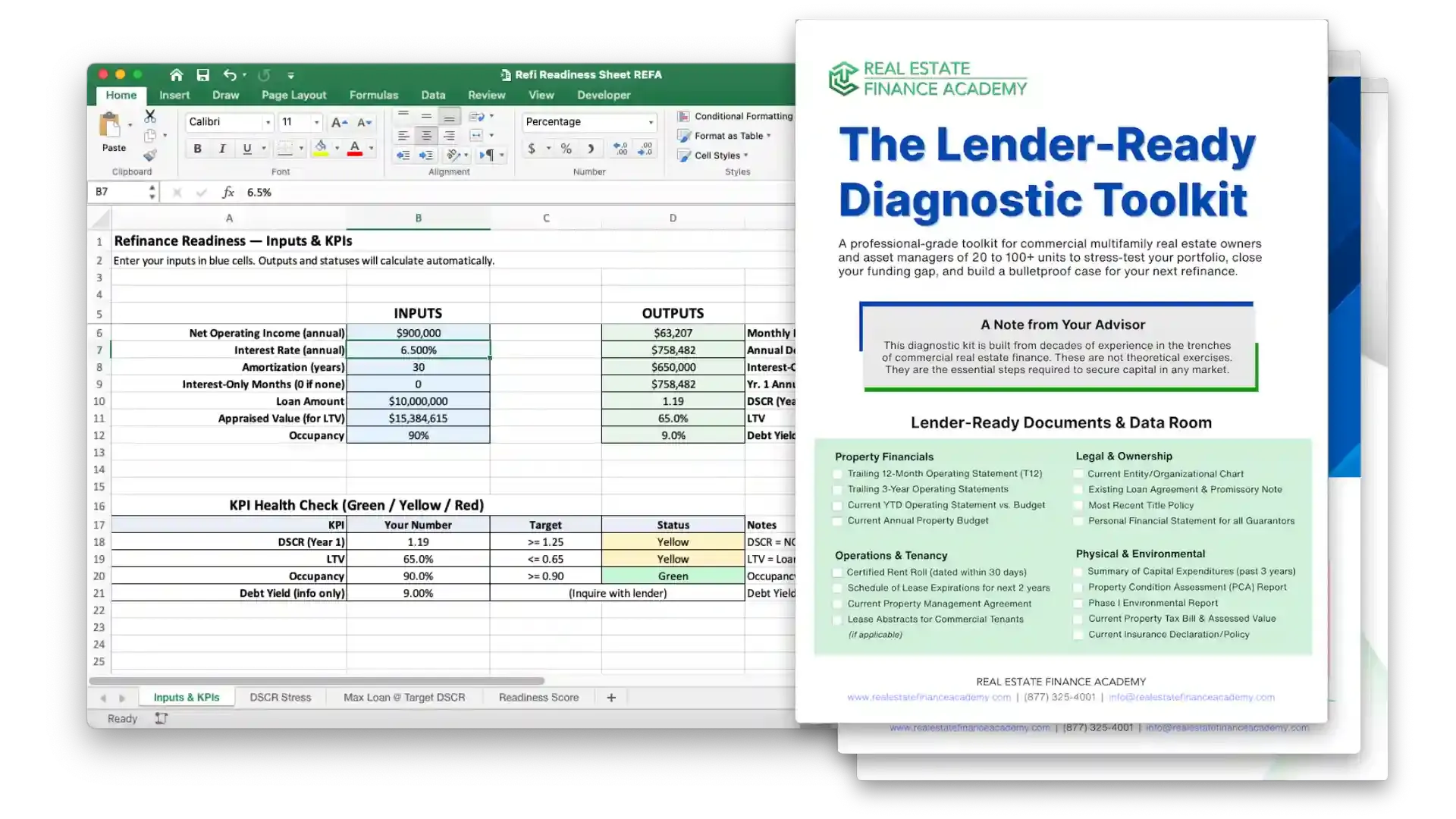 Lender-Ready Diagnostic Toolkit | Refinance Checklist and DSCR Sheet