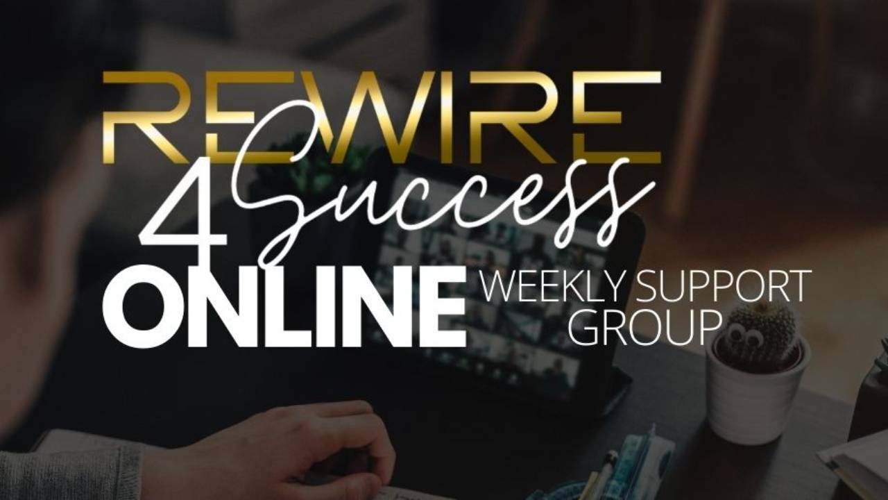 Rewire4Success Weekly Group Support Affliate Info Page