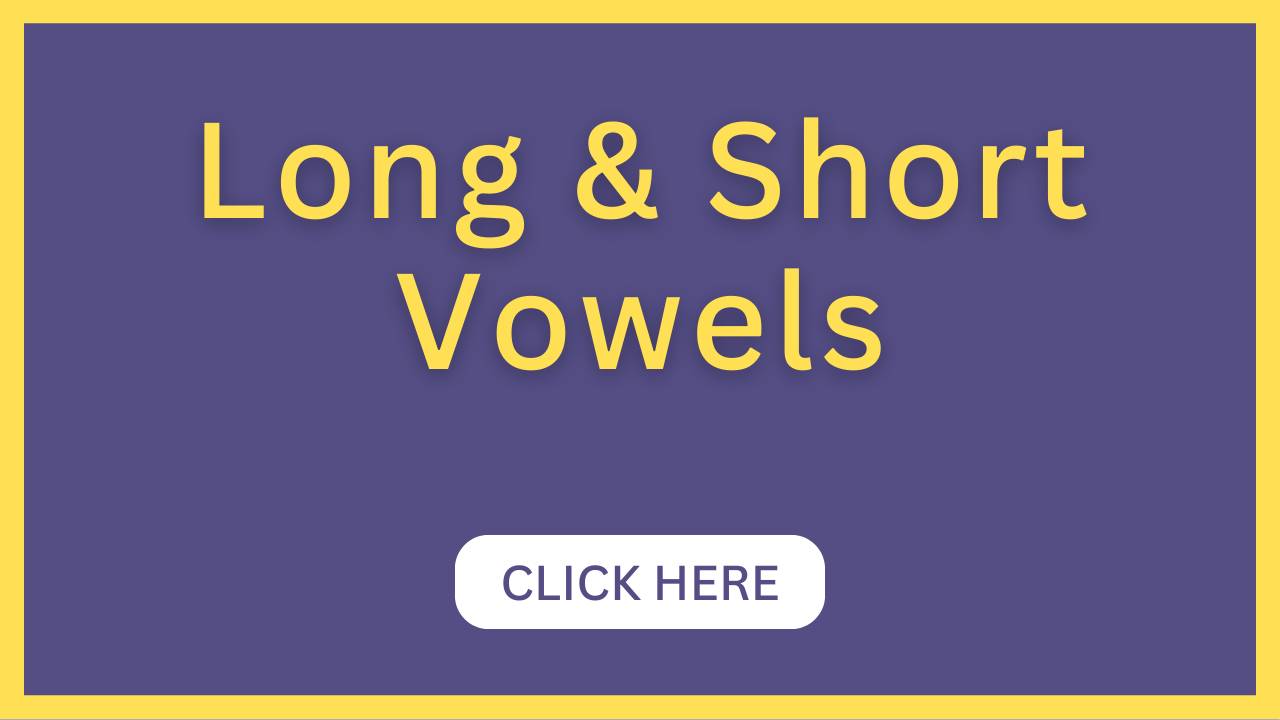 Long and Short Vowels Curriculum Map