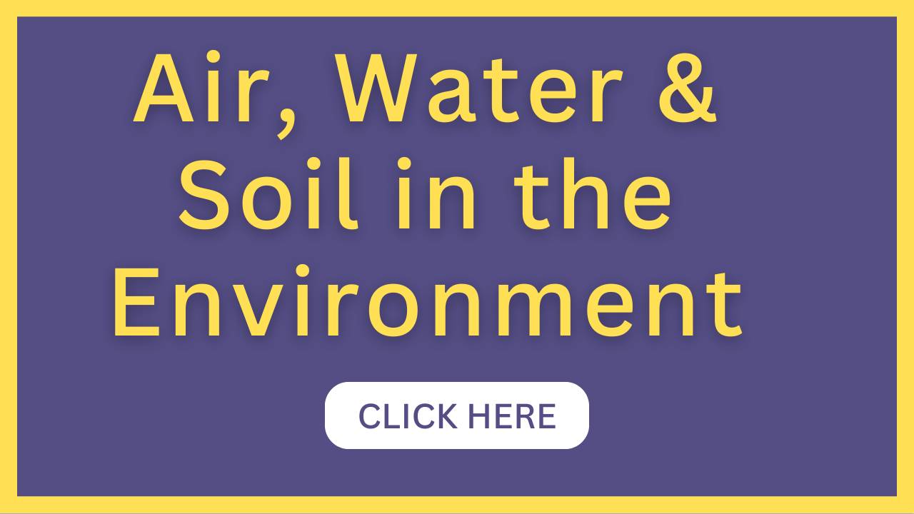 Air, Water and Soil in the Environment