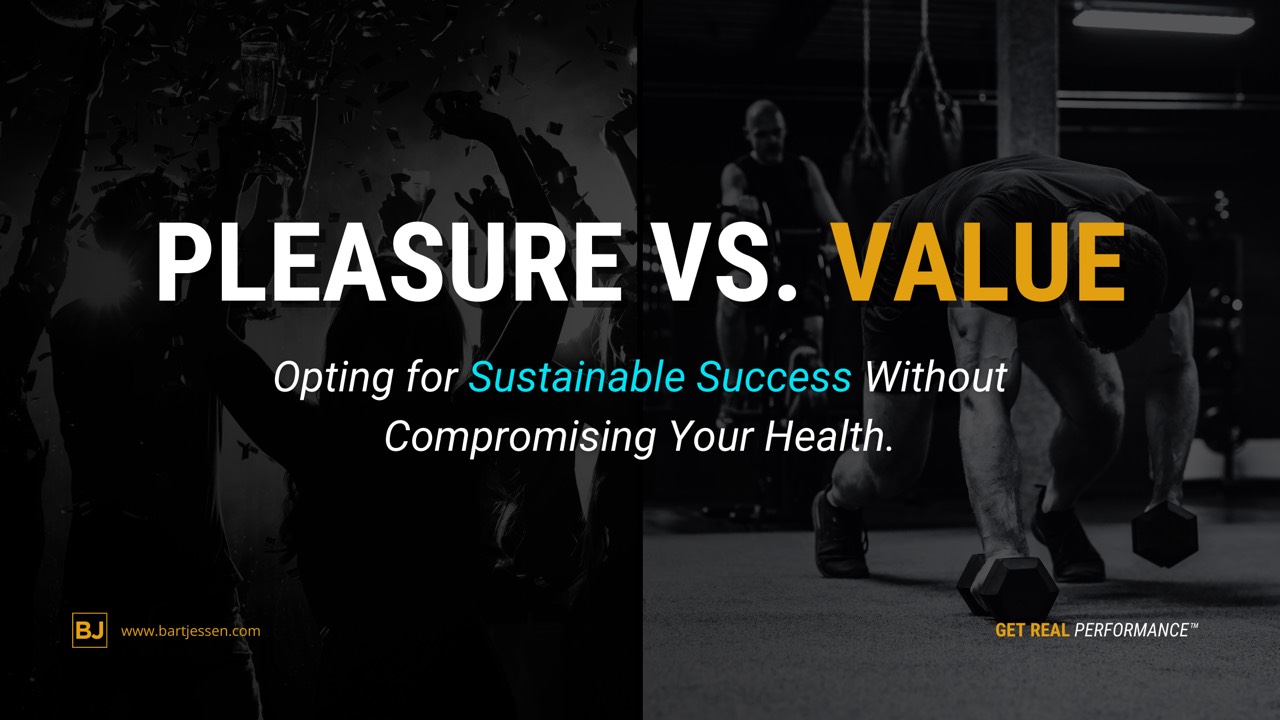 Pleasure vs. Value: Opting for Sustainable Success and Health.