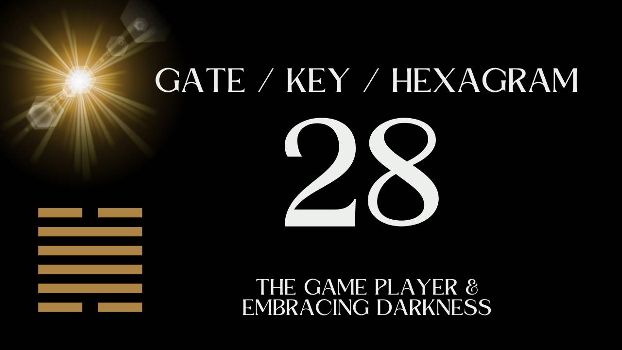 Human Design Gate, Gene Key, Hexagram 28: The Game Player