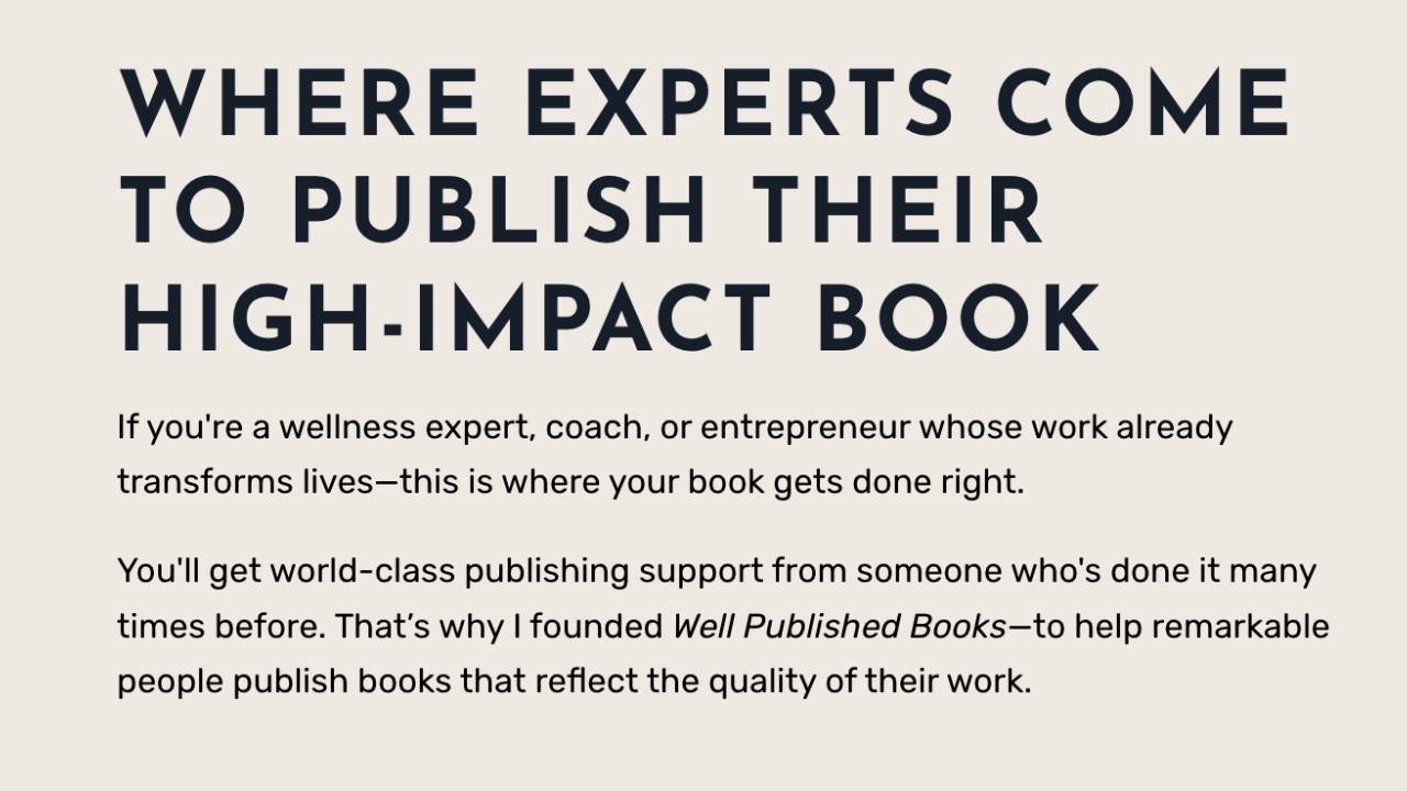 Well Published Books. Publish Your Book —Your Way, Your Terms