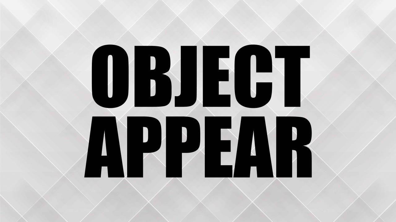 Free Training - Object Appear