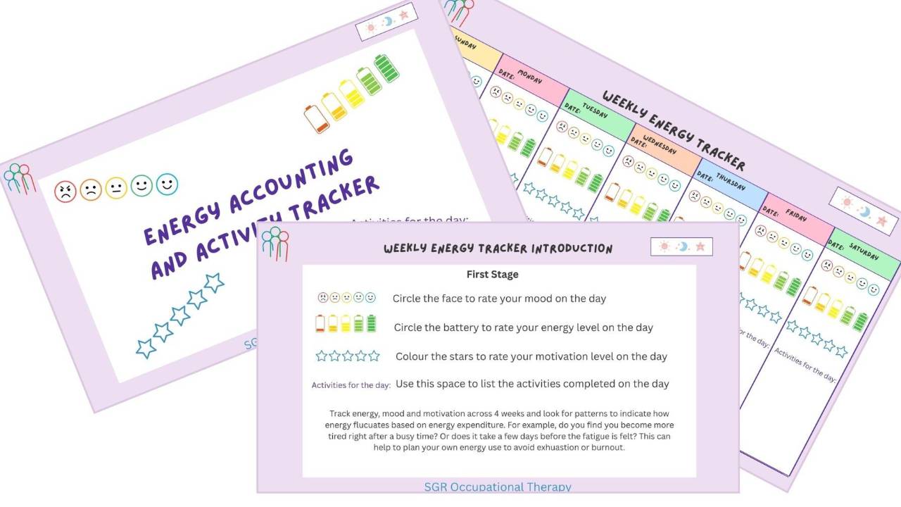 Energy Accounting and Activity Tracker| SGR Occupational Therapy