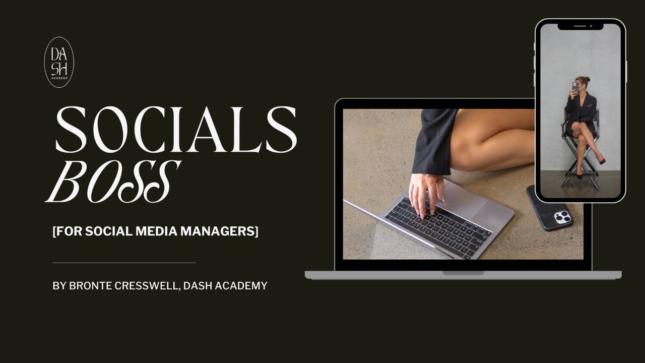 SOCIALS BOSS COURSE: Learn to be a successful social media manager
