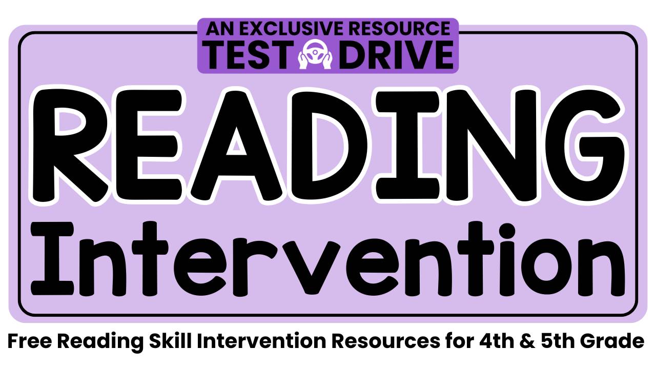 Test Drive Reading Intervention Resources