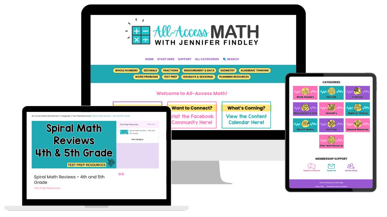 All-Access Math Membership for 4th and 5th Grade Teachers