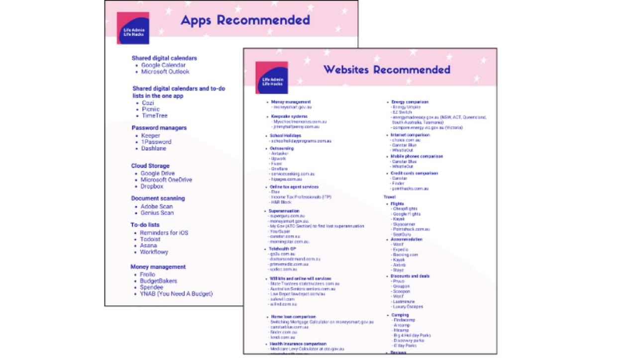 Life Admin Tools - Best Apps and Websites