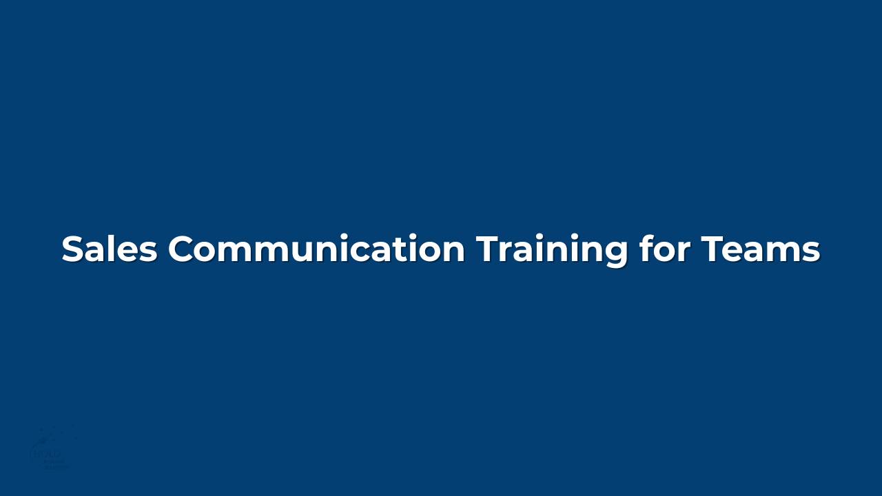 Sales Communication Training for Teams | HOLD