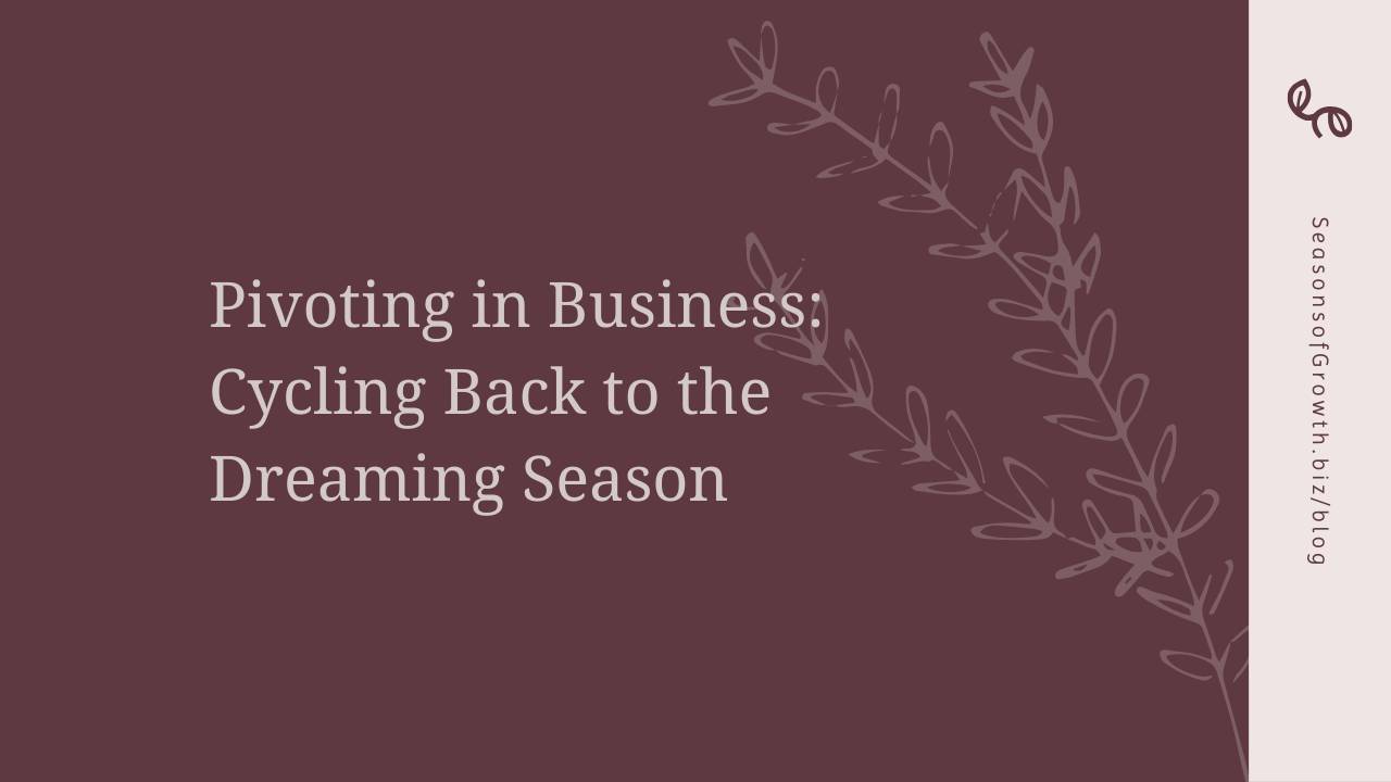 Pivoting in Business: Cycling Back to the Dreaming Season
