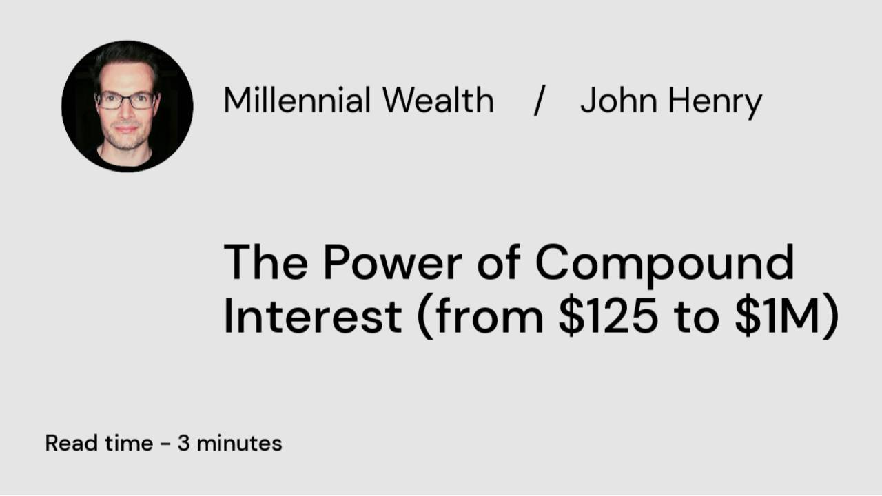 The Power of Compound Interest (from $125 to $1M)
