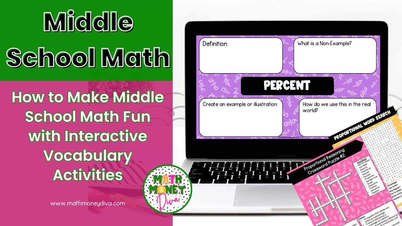 Middle School Math Fun with Interactive Vocabulary Activities