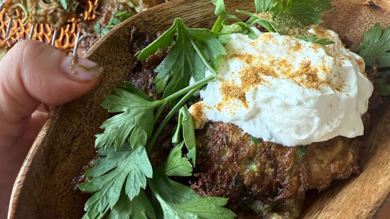 Syrian Jewish Zucchini Latkes (Ejjeh) | Healthy Chanukah Recipe