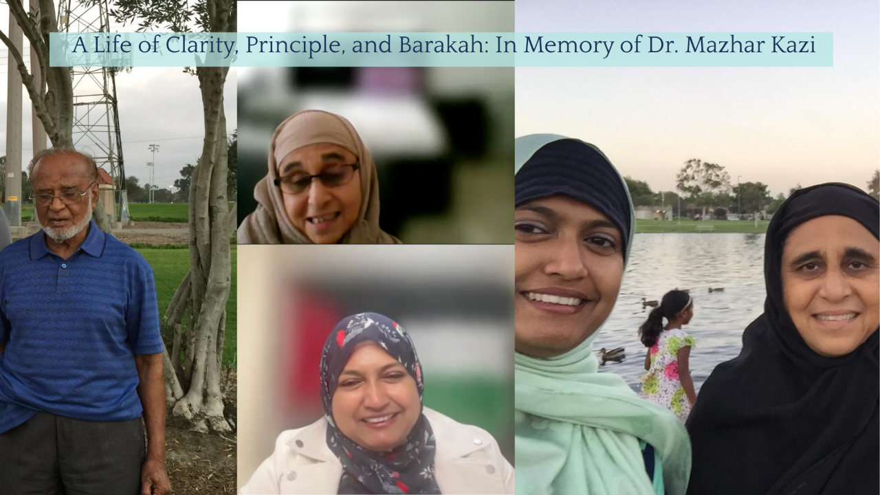 Tribute to Dr.Mazhar Kazi, father of Dr.Yasir Qadhi